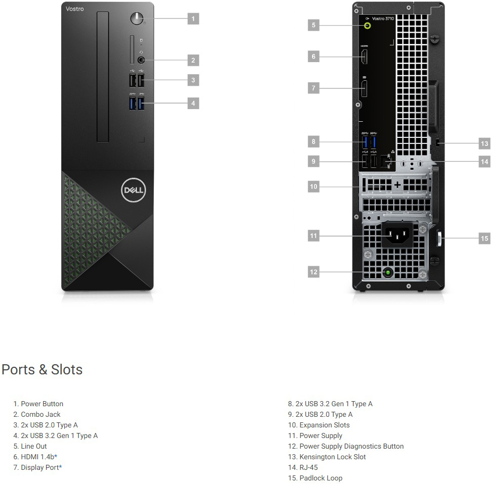 DELL Vostro 3710 Small Form Factor Desktop, V3710-R1502